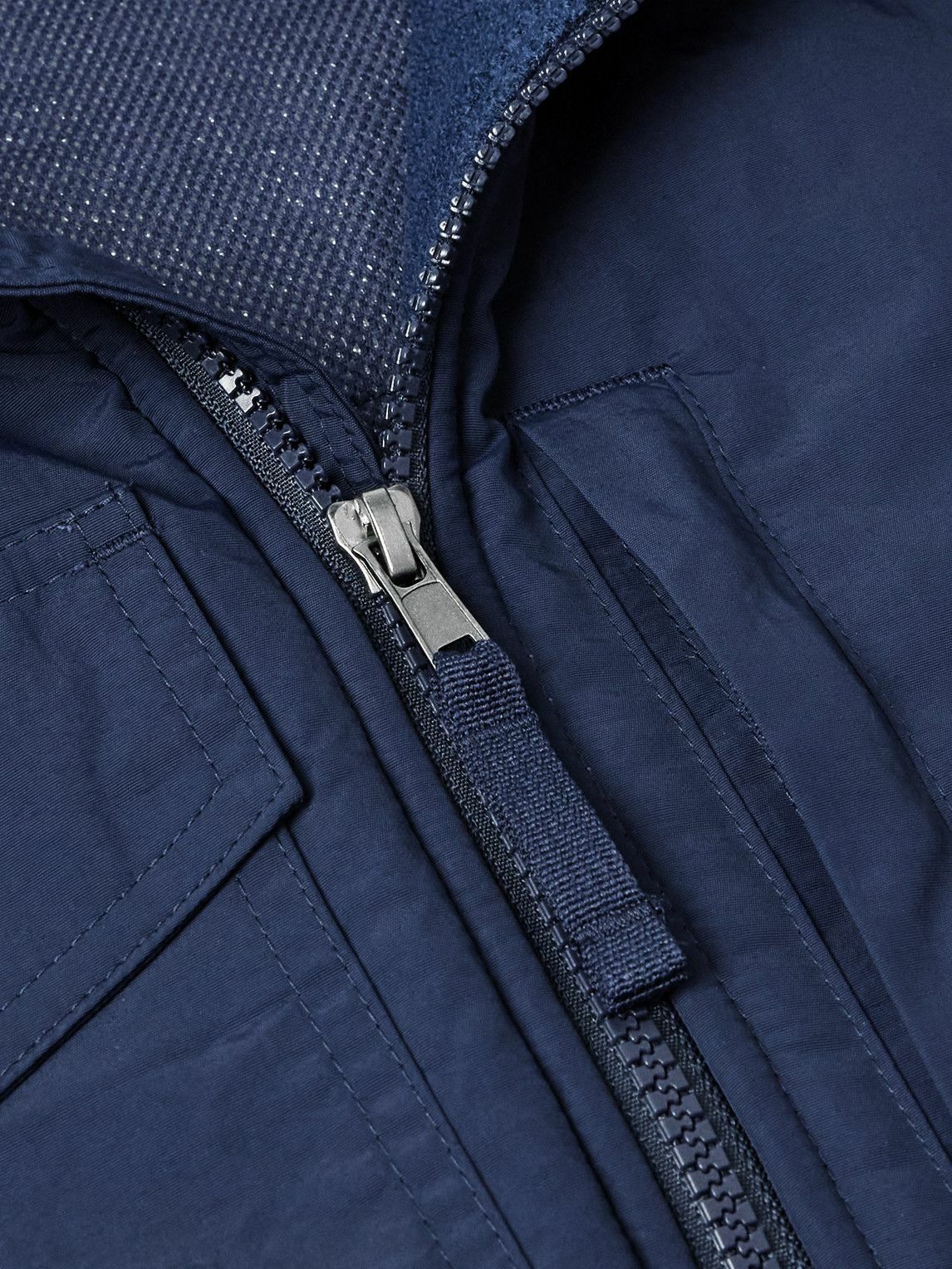 Polo Ralph Lauren - Shell-Trimmed Fleece Jacket - Blue Polo Ralph Lauren