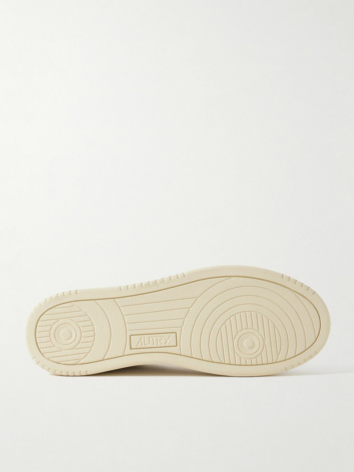 Autry - Medalist Suede-Trimmed Leather Sneakers - White Autry