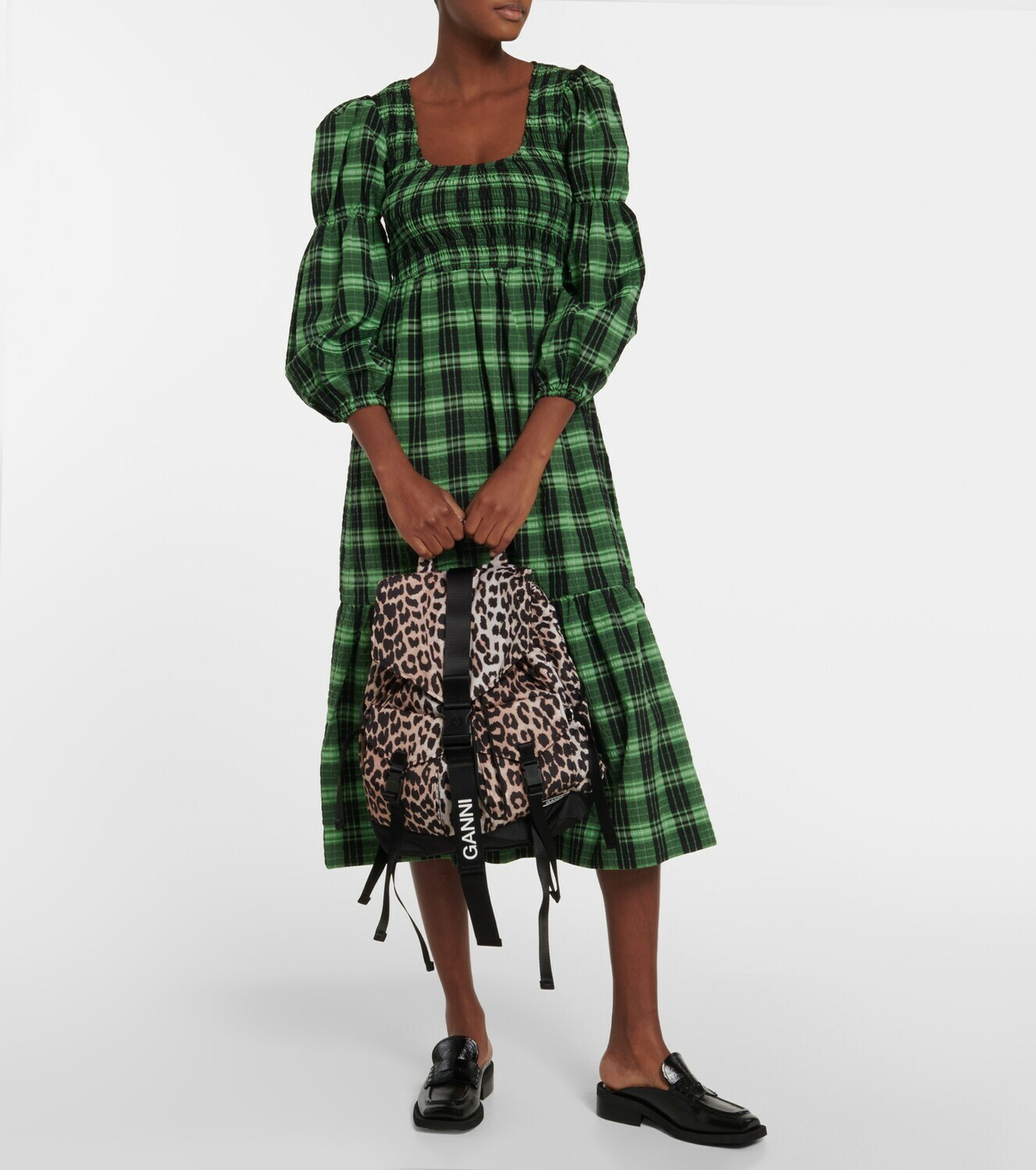 Ganni - Leopard-print nylon backpack GANNI