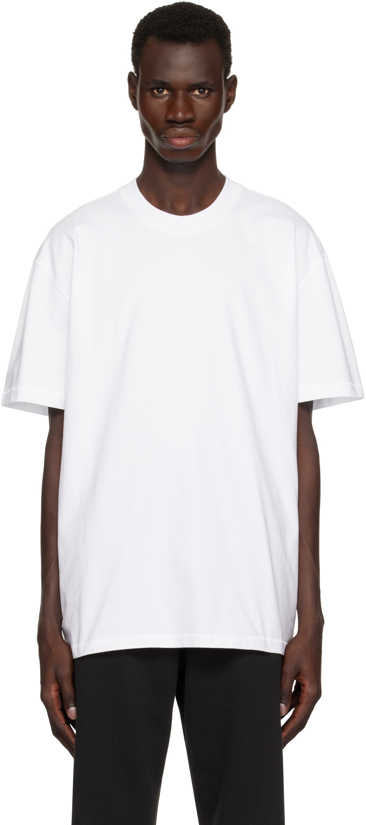 SKIMS White Heavyweight Cotton Relaxed T-shirt SKIMS