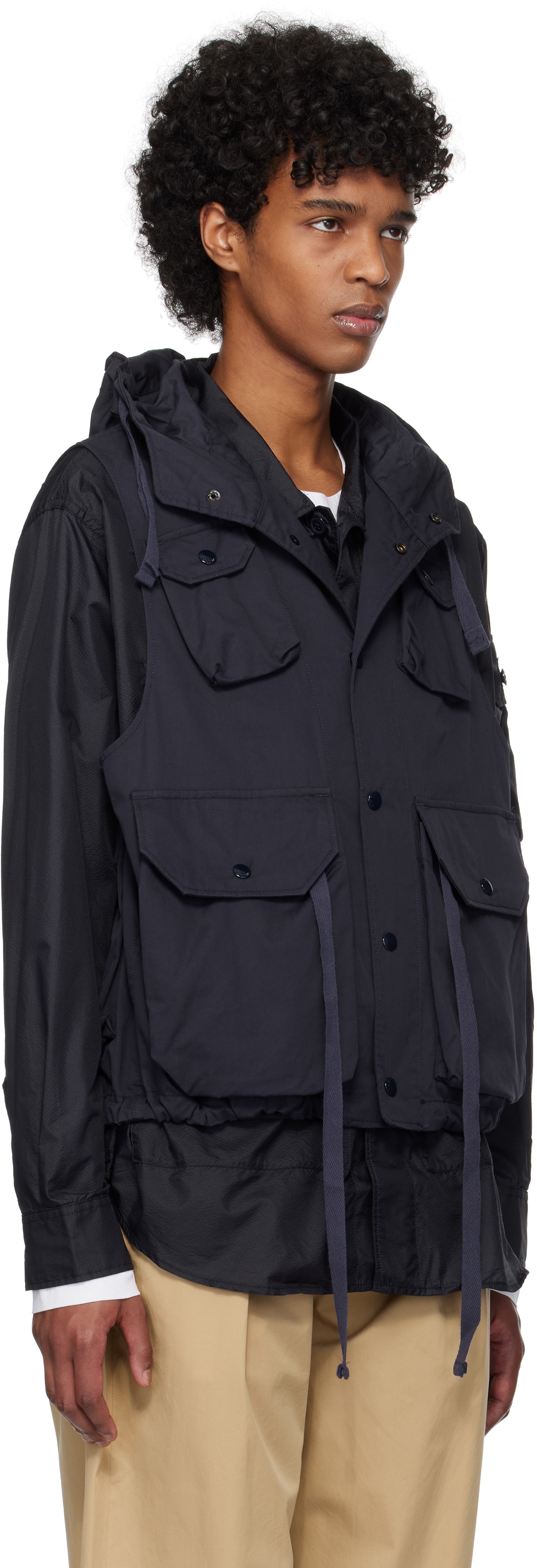 Engineered Garments Navy Field Vest Engineered Garments