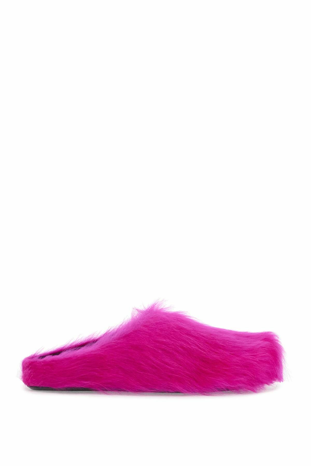 MARNI long-haired fussbett clogs Fuchsia Marni