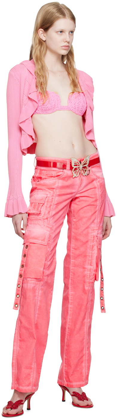 Blumarine Pink Scalloped Bra Blumarine