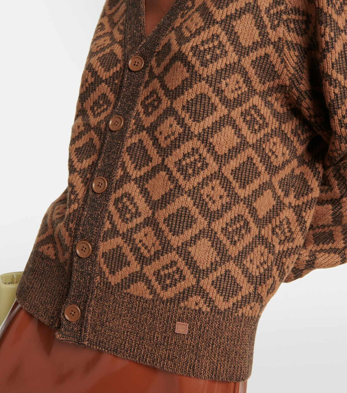 Acne Studios Face Tiles wool and cotton cardigan Acne Studios