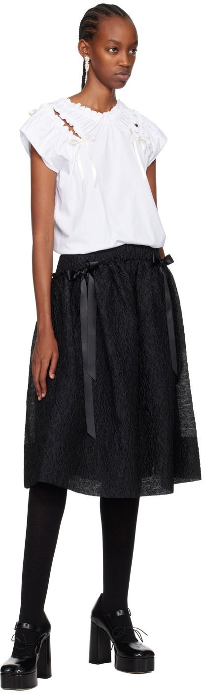 Simone Rocha Black Basque Midi Skirt Simone Rocha