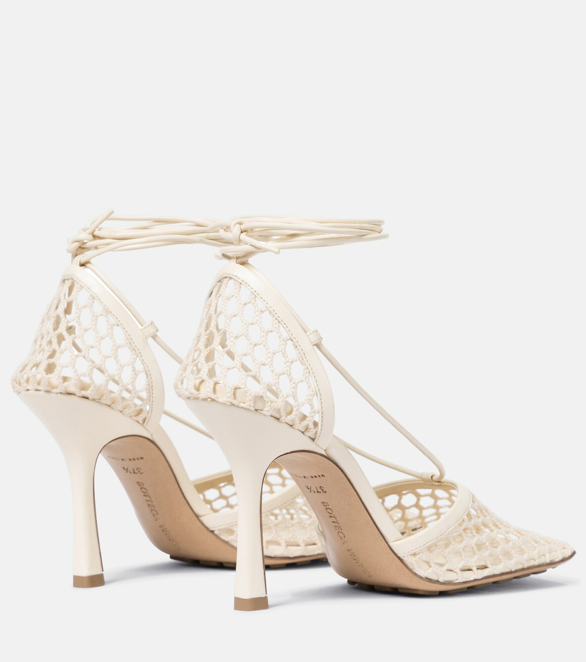 Bottega Veneta - Stretch leather-trimmed mesh pumps Bottega Veneta