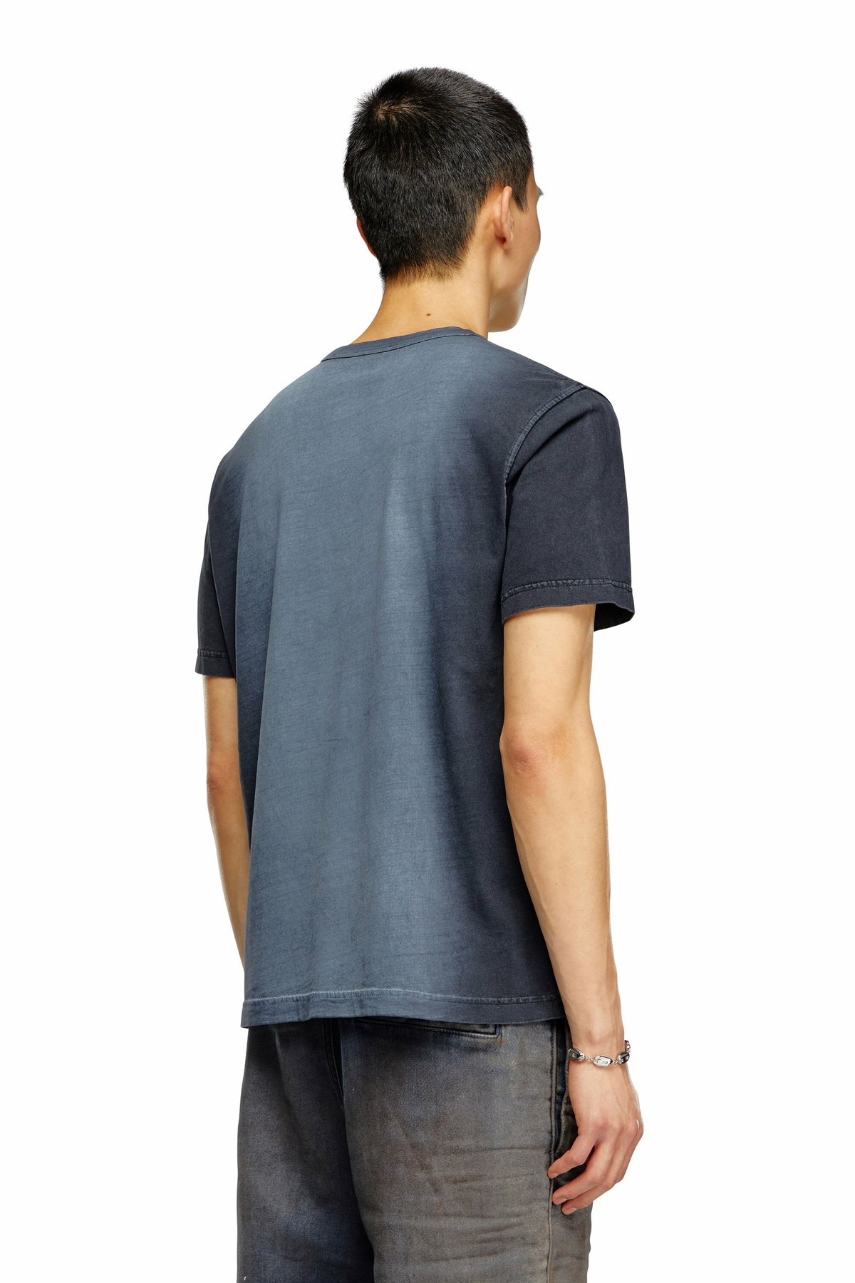 Diesel T-shirt in sprayed cotton jersey - T-Shirts Mens in Black Diesel