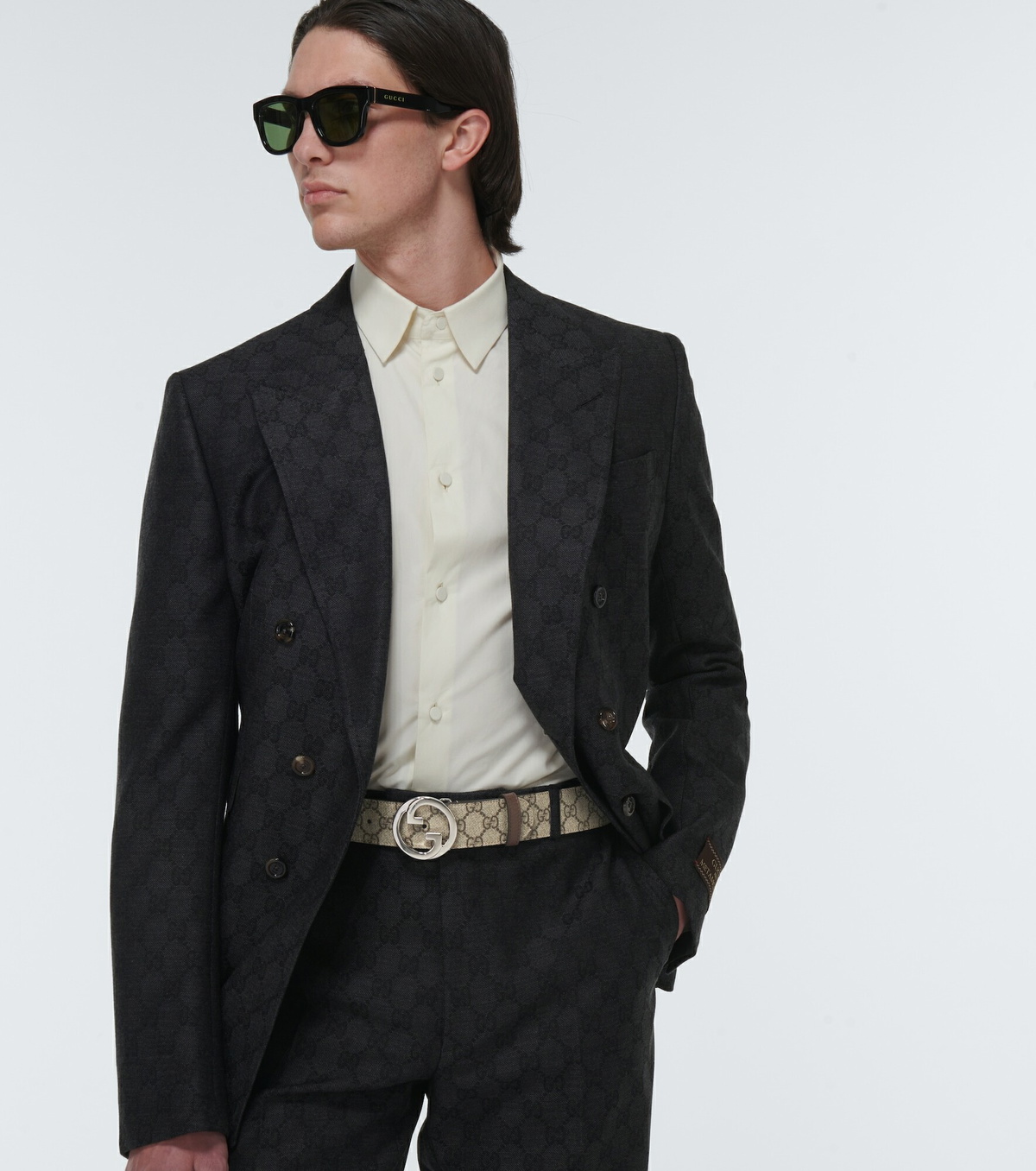 Gucci - Reversible GG Supreme leather belt Gucci