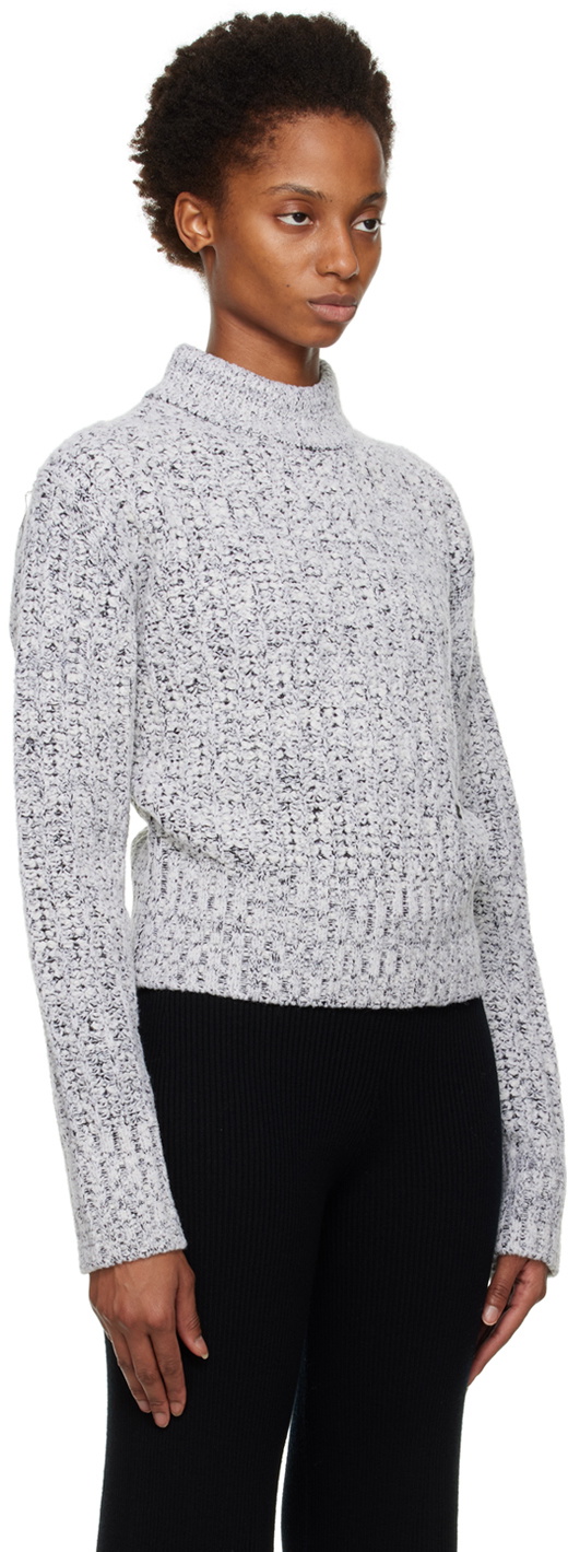 LOW CLASSIC Gray Mock Neck Sweater Low Classic
