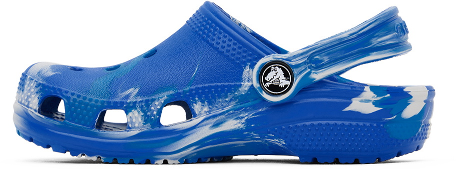 Crocs Kids Blue Classic Marbled Clogs Crocs