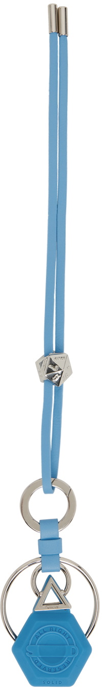 Solid Homme Blue Embossed Keychain Solid Homme