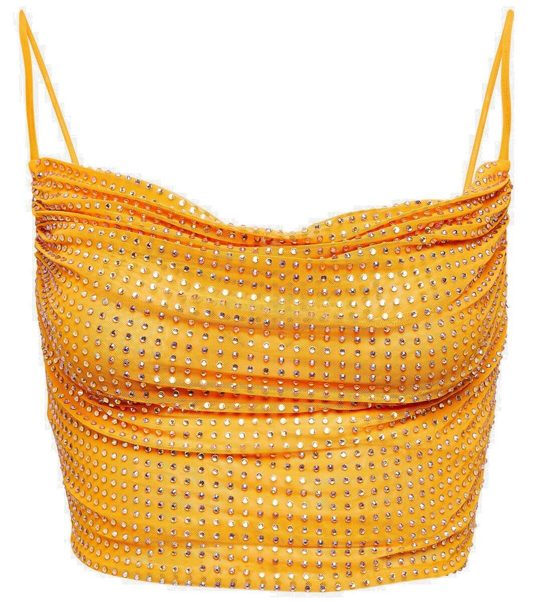 Self-Portrait Crystal-embellished crop top Self-Portrait