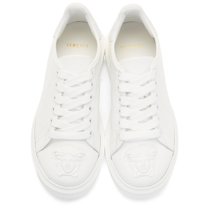 Versace White Medusa Platform Sneakers Versace