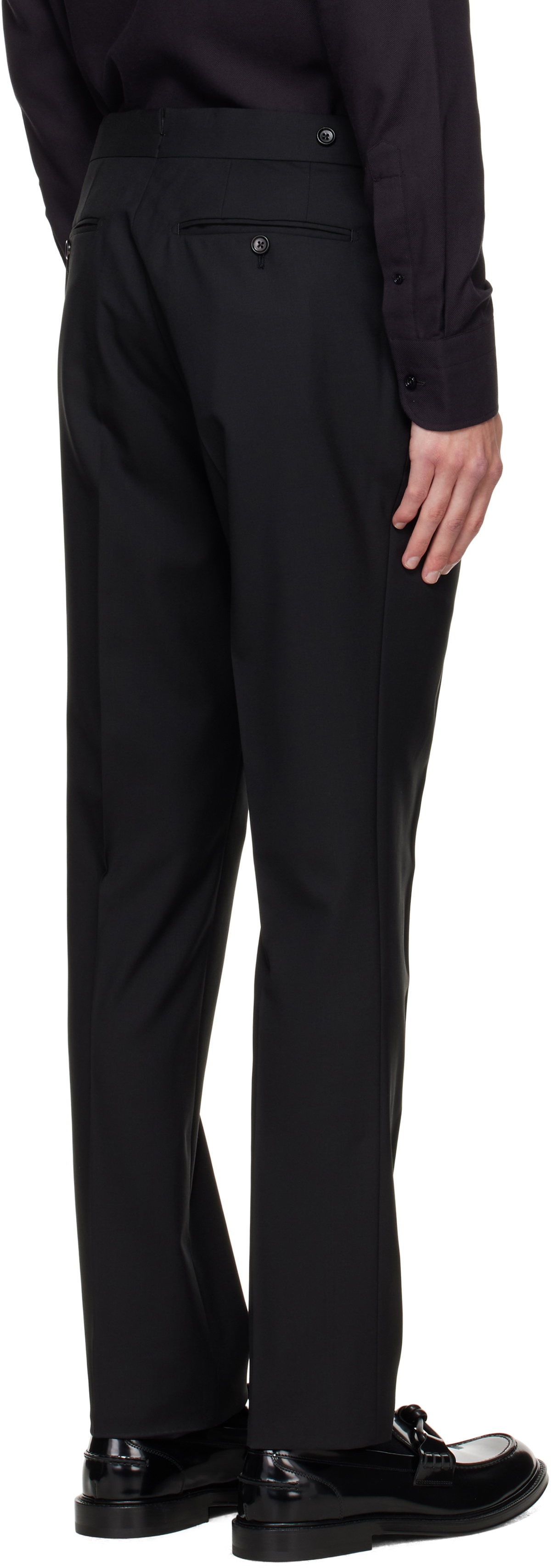 TOM FORD Black Super Plain Weave Dyllan Trousers TOM FORD