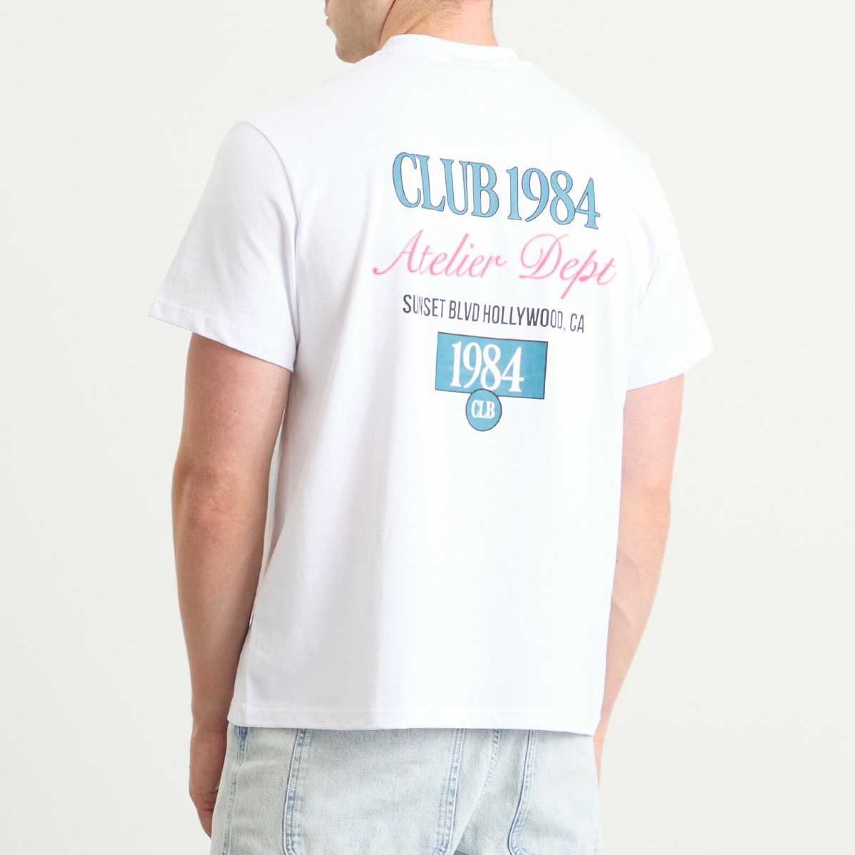 Club 1984 Men's Sunset BLVD T-Shirt in White Club 1984