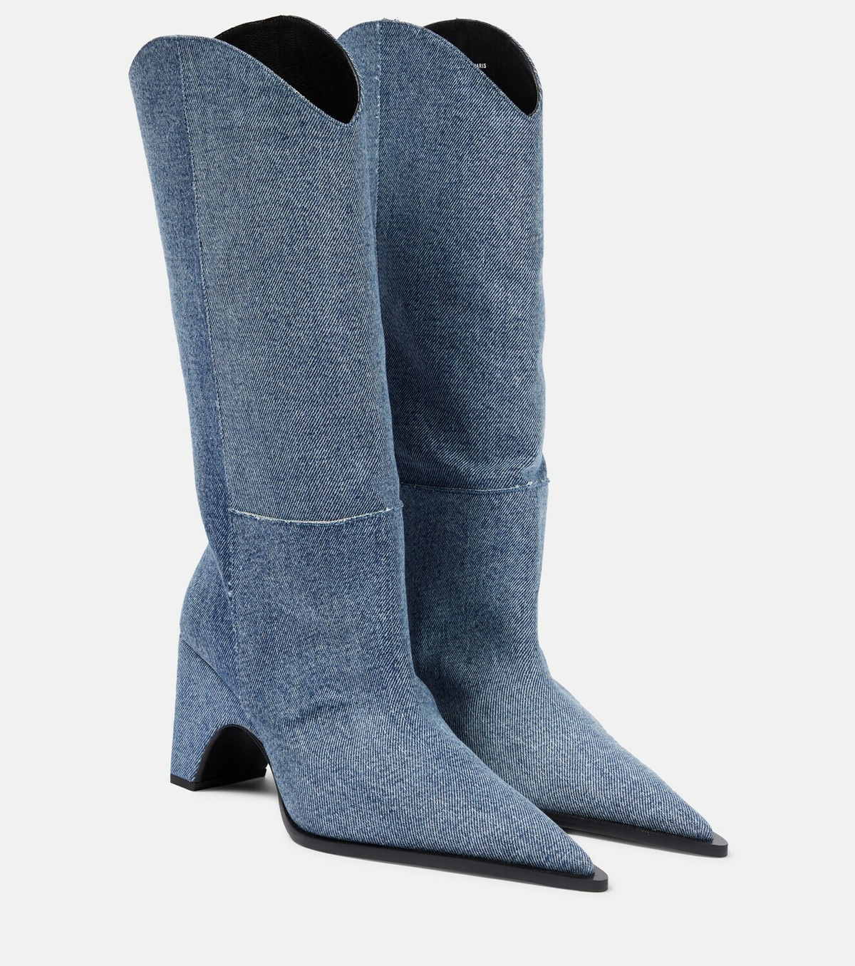 Coperni - Bridge denim knee-high boots Coperni