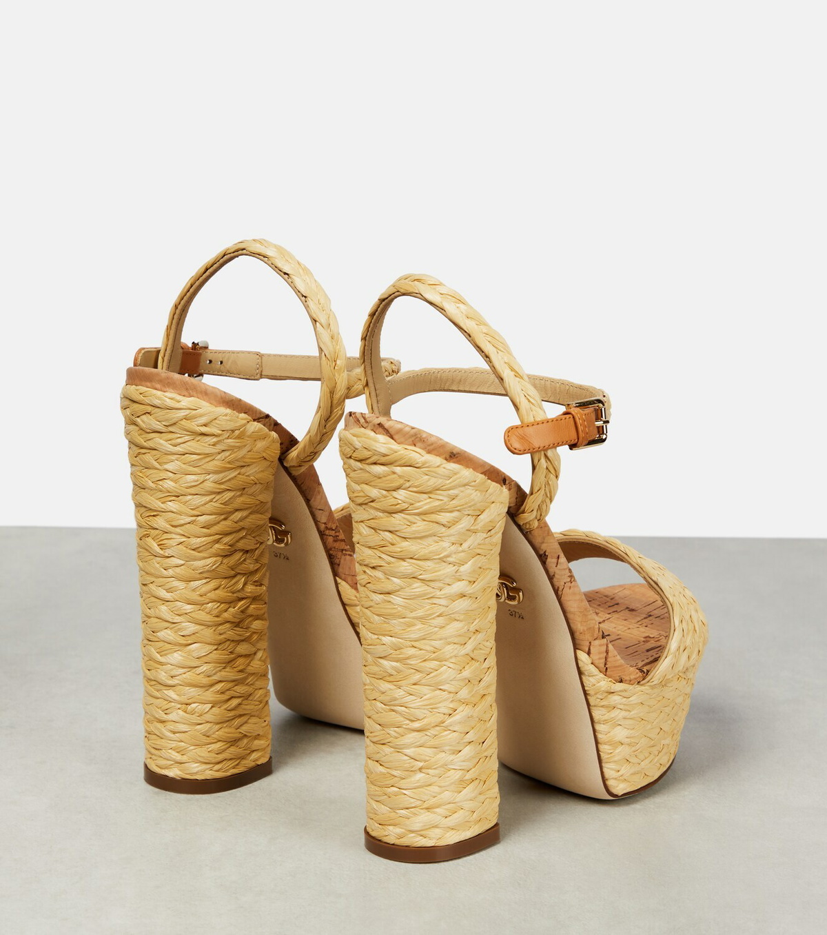 Dolce&Gabbana - Keira raffia platform sandals Dolce & Gabbana