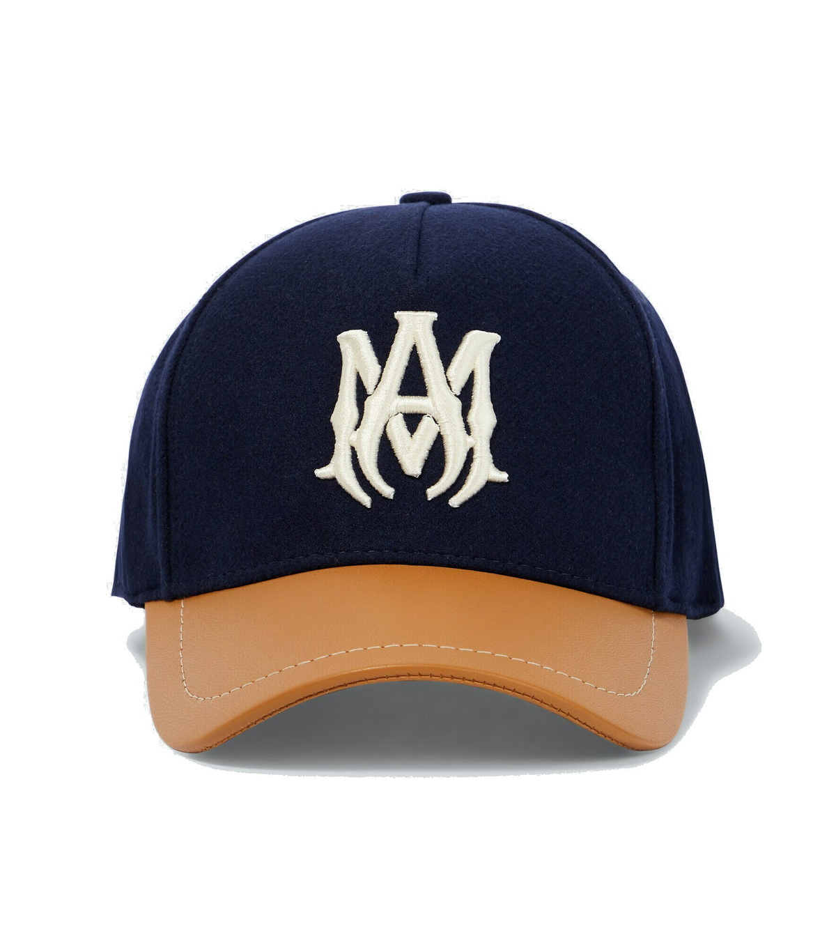 Amiri - Wool and leather baseball cap Amiri