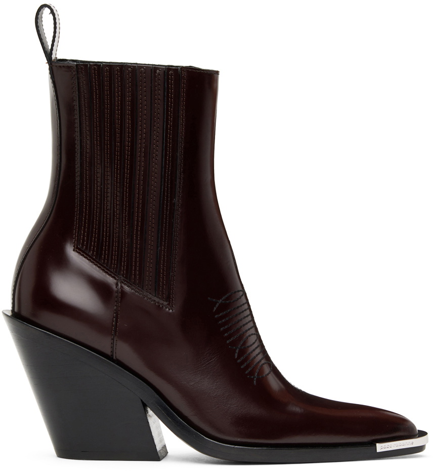 Rabanne Burgundy Crimson Boots Paco Rabanne