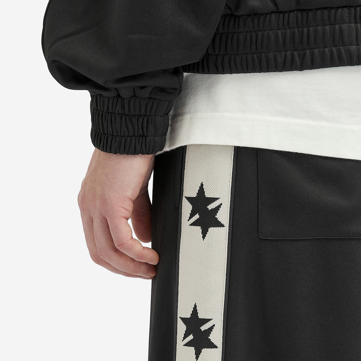 Cole Buxton Men's Two Star Track Pants in Black Cole Buxton