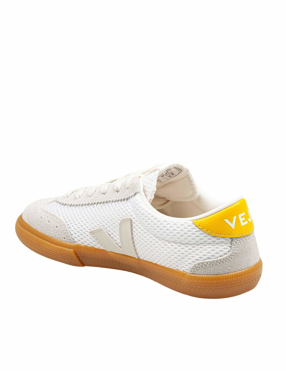 Veja Volley Sneakers In Leather And Suede Color White And Yellow VEJA