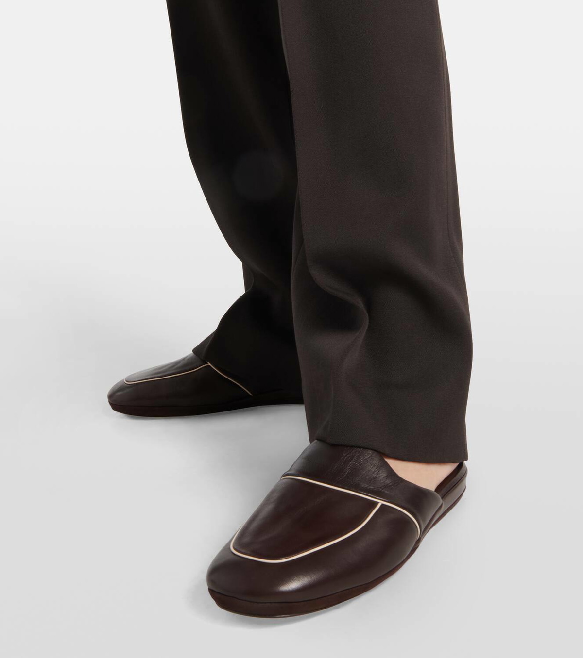 The Row Beck leather mules The Row