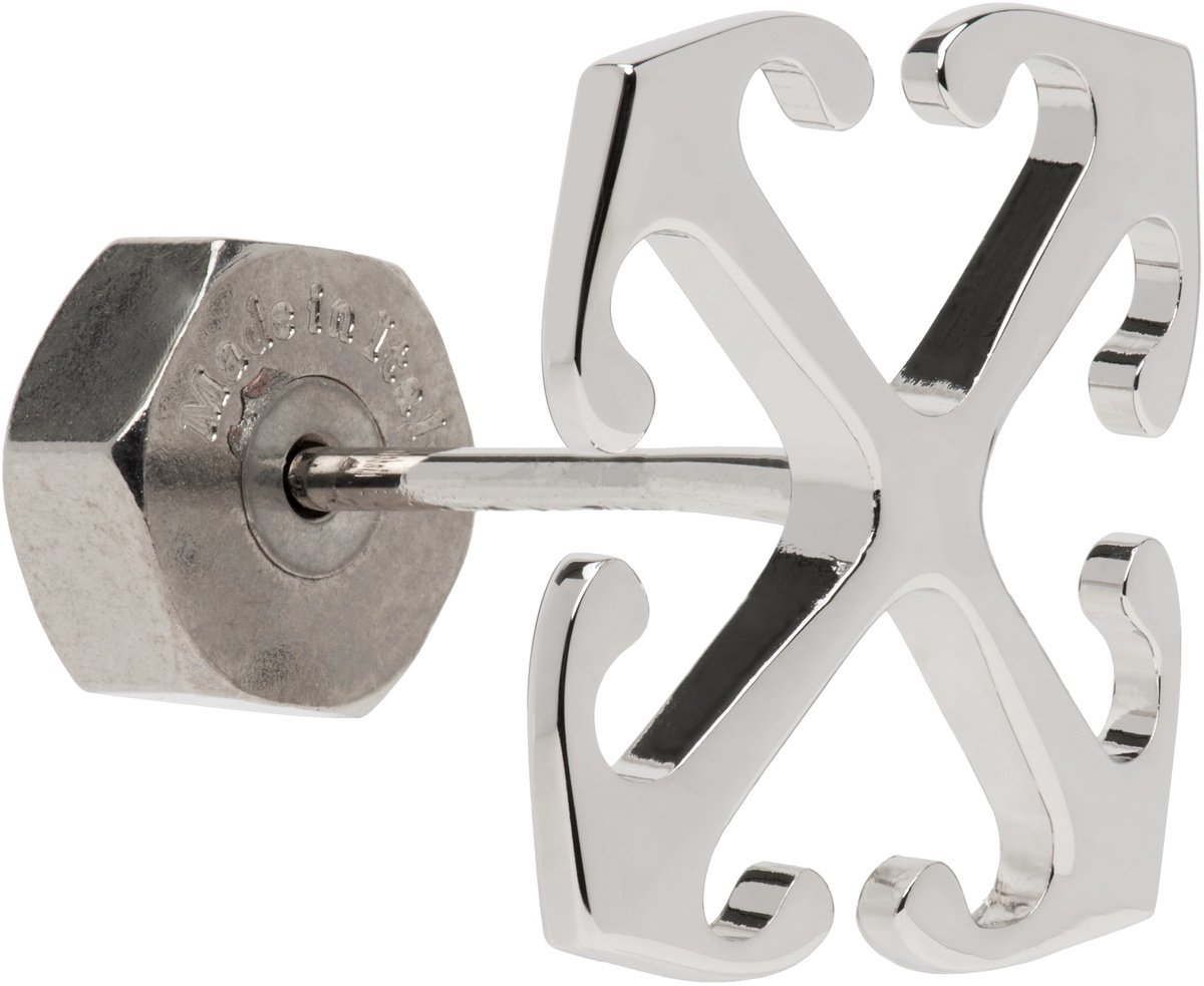 Off-White Silver Arrow Mono Single Earring Off-White