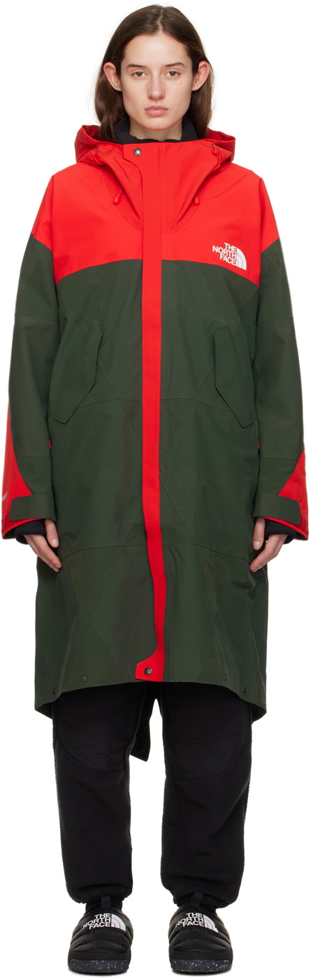 UNDERCOVER Red & Green The North Face Edition Geodesic Shell Coat ...
