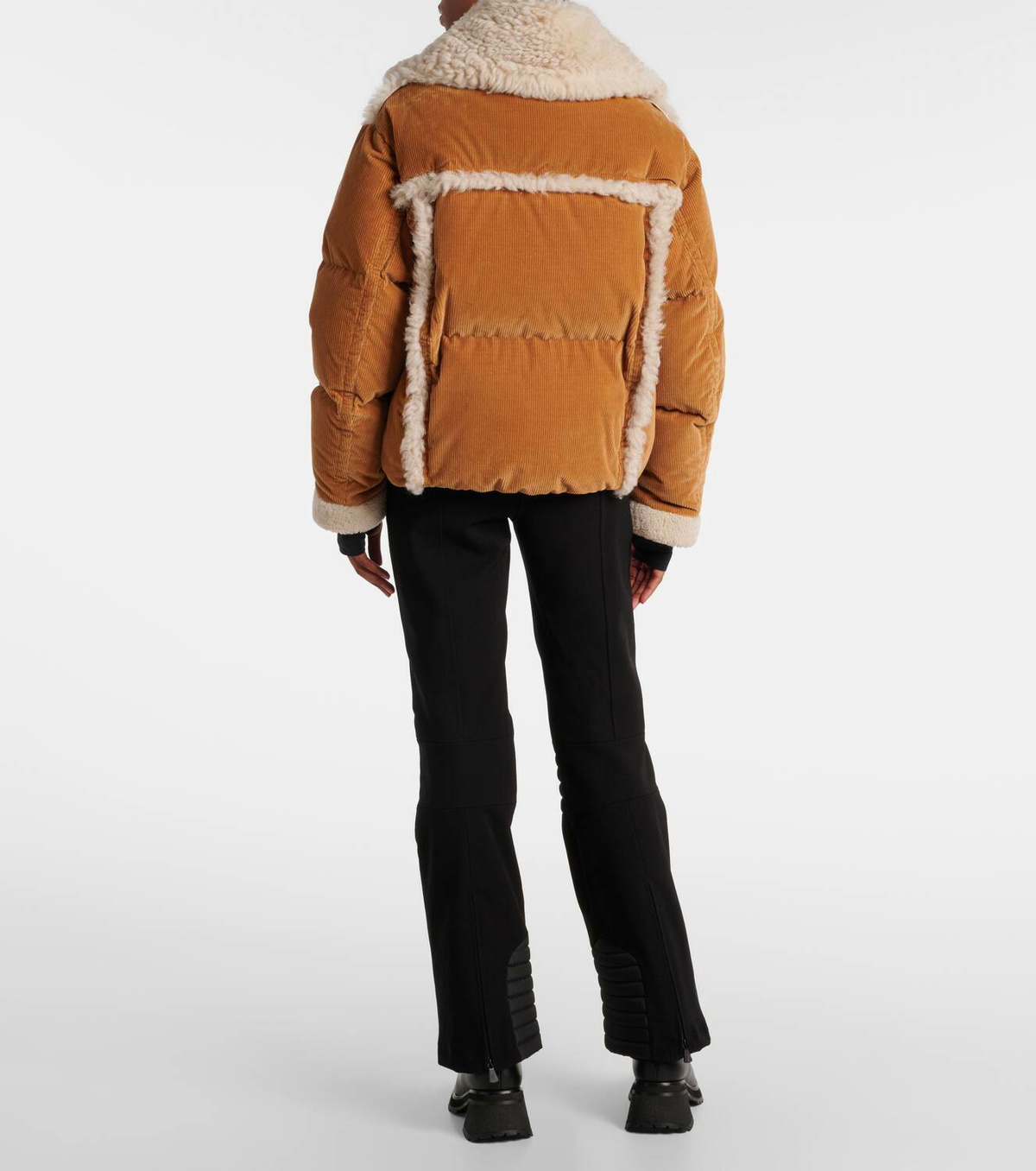 Moncler Shearling-trimmed corduroy jacket Moncler