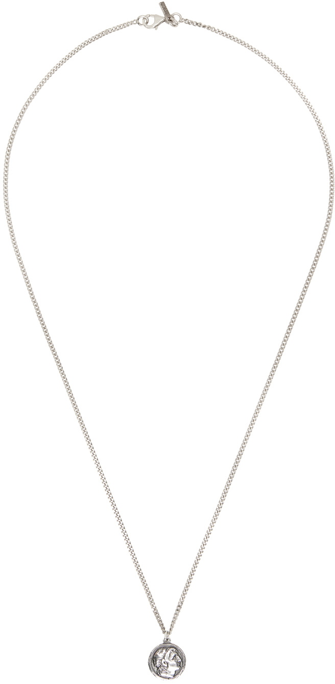 Emanuele Bicocchi Silver Caesar Coin Necklace Emanuele Bicocchi