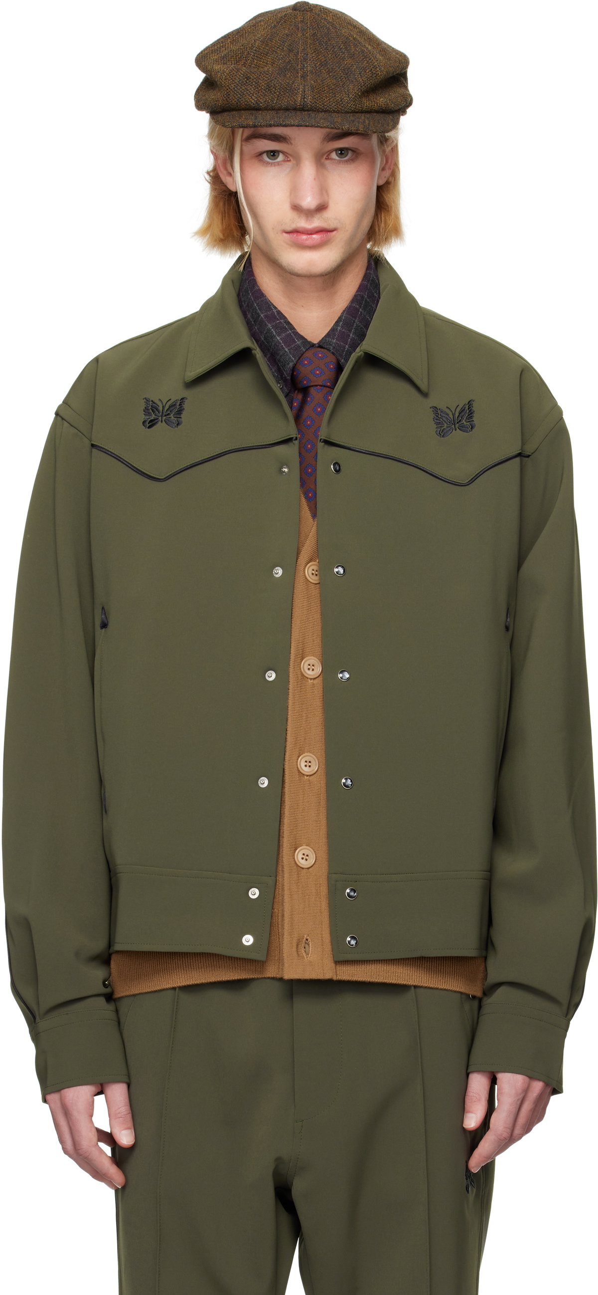 NEEDLES Khaki Piping Cowboy Jacket Needles