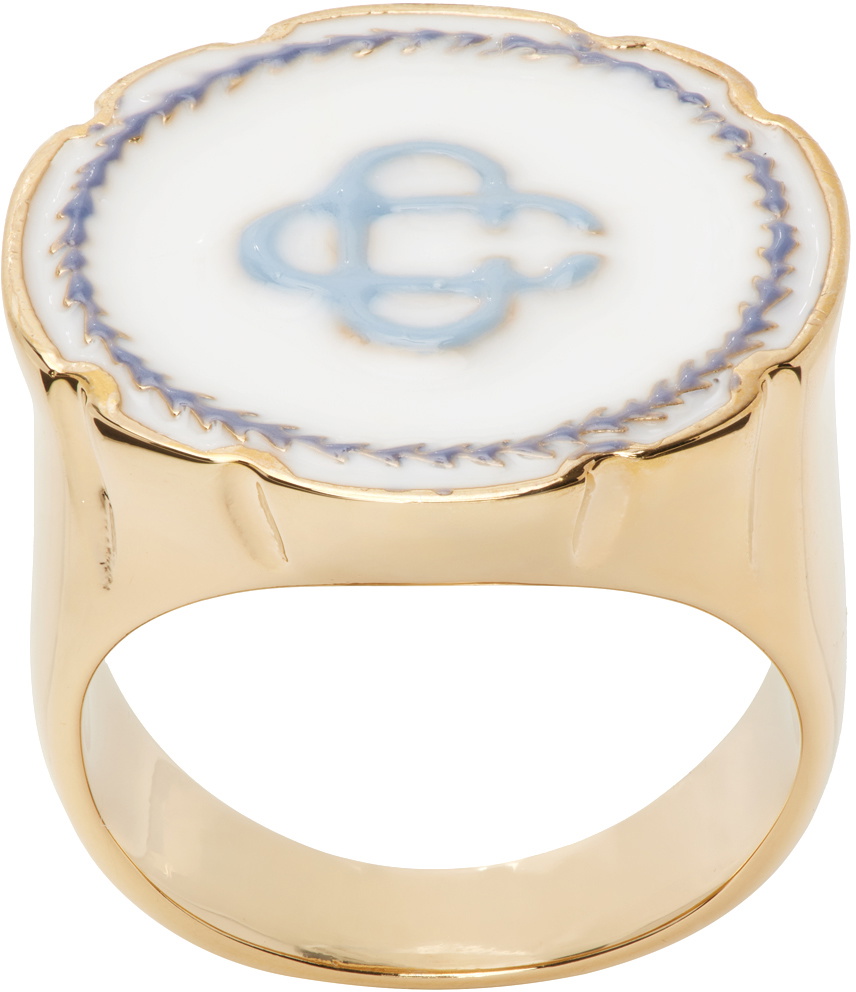 Casablanca Gold Logo Ring Casablanca