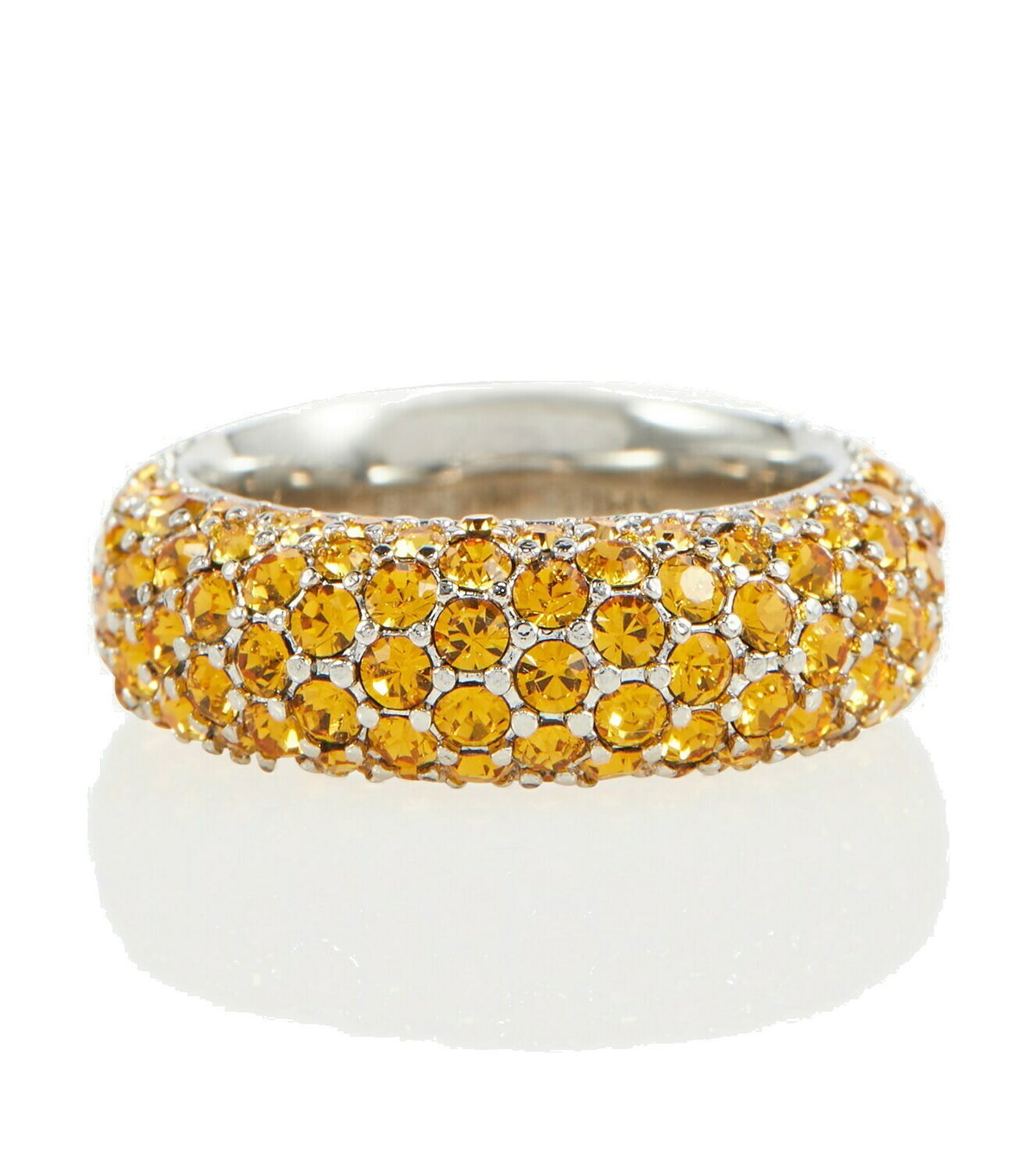 Amina Muaddi - Cameron crystal-embellished ring Amina Muaddi
