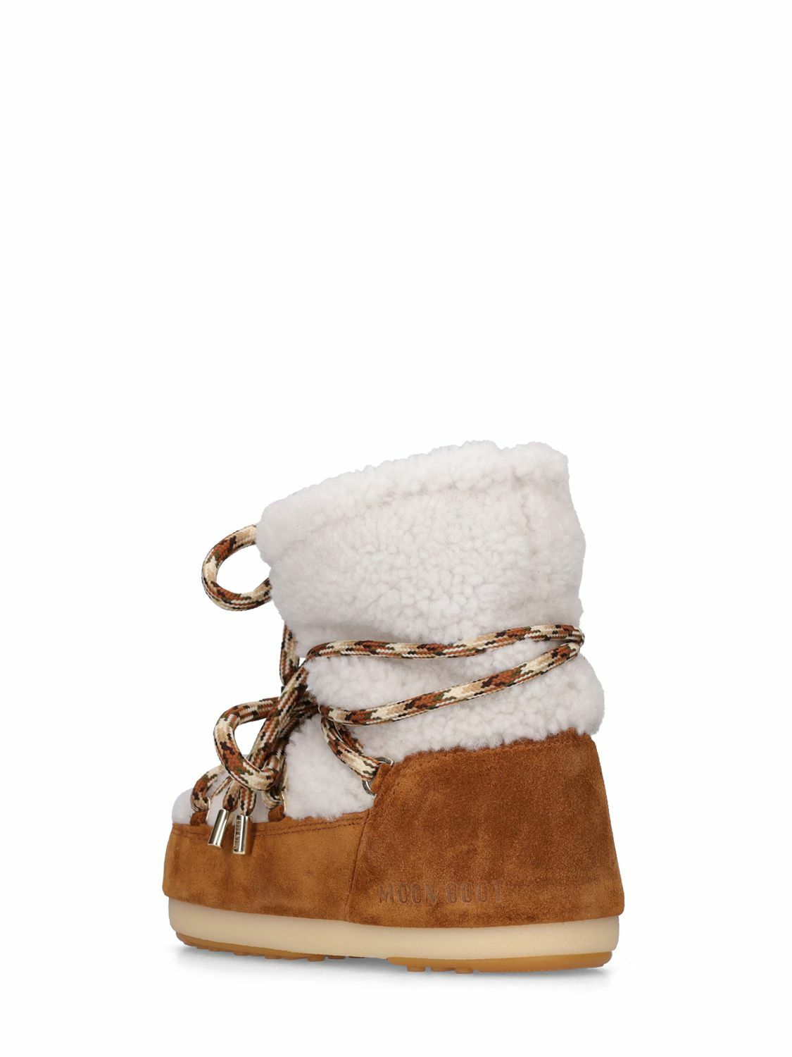 MOON BOOT - Low Icon Shearling & Suede Moon Boots Moon Boot