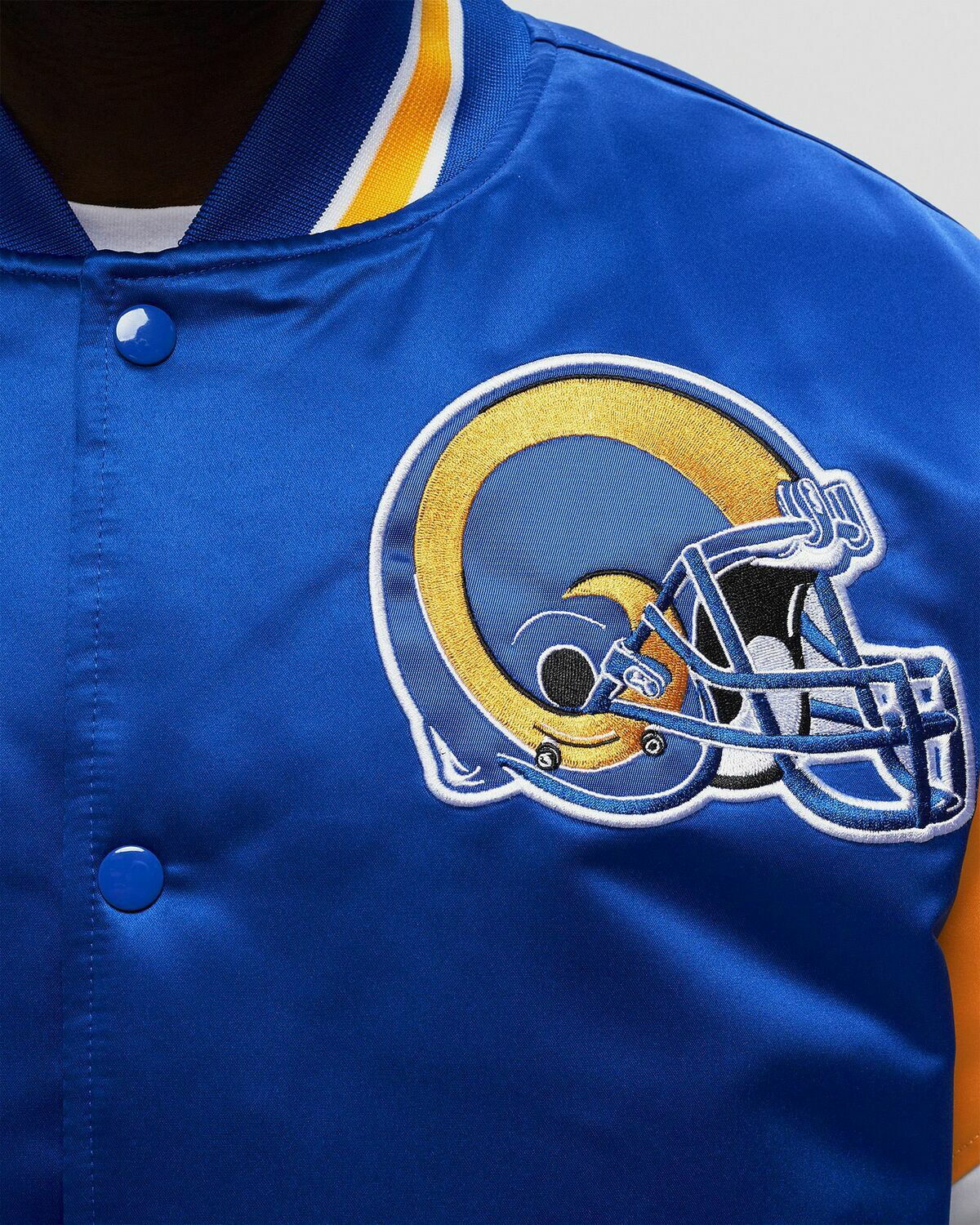 Mitchell & Ness Nfl Heavyweight Satin Jacket Los Angeles Rams Blue ...