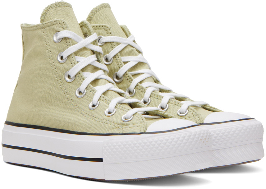 Converse Green CTAS Lift Hi Platform Sneakers Converse