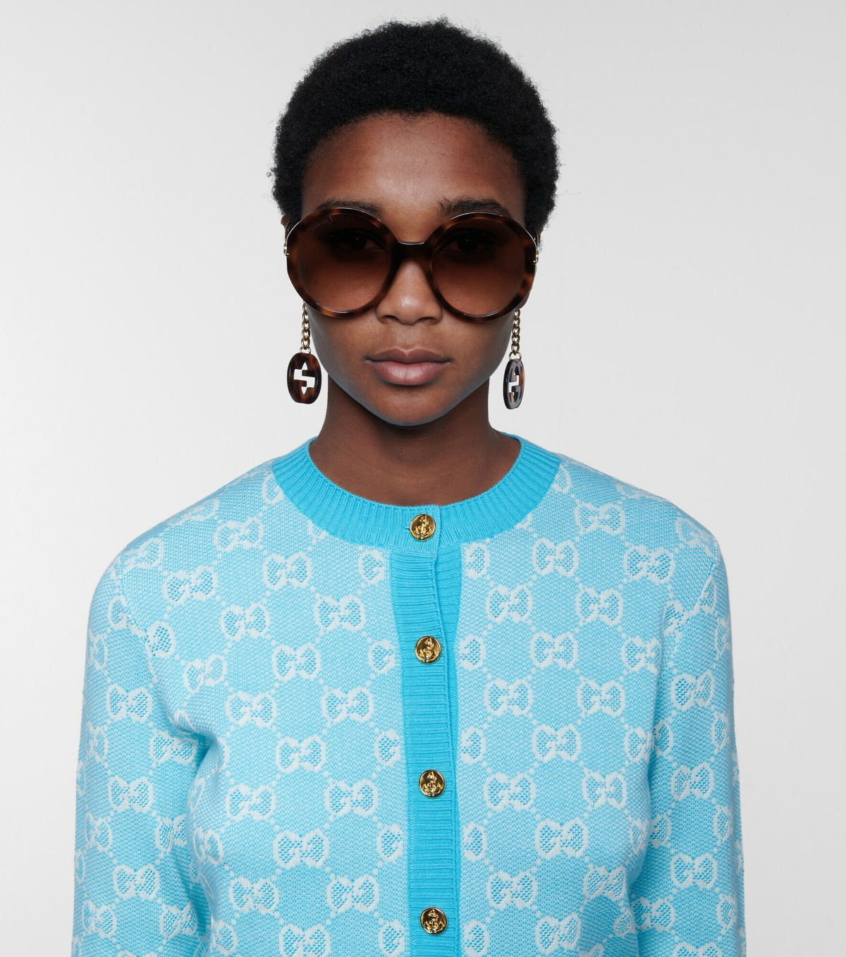 Gucci - Round sunglasses with GG charms Gucci
