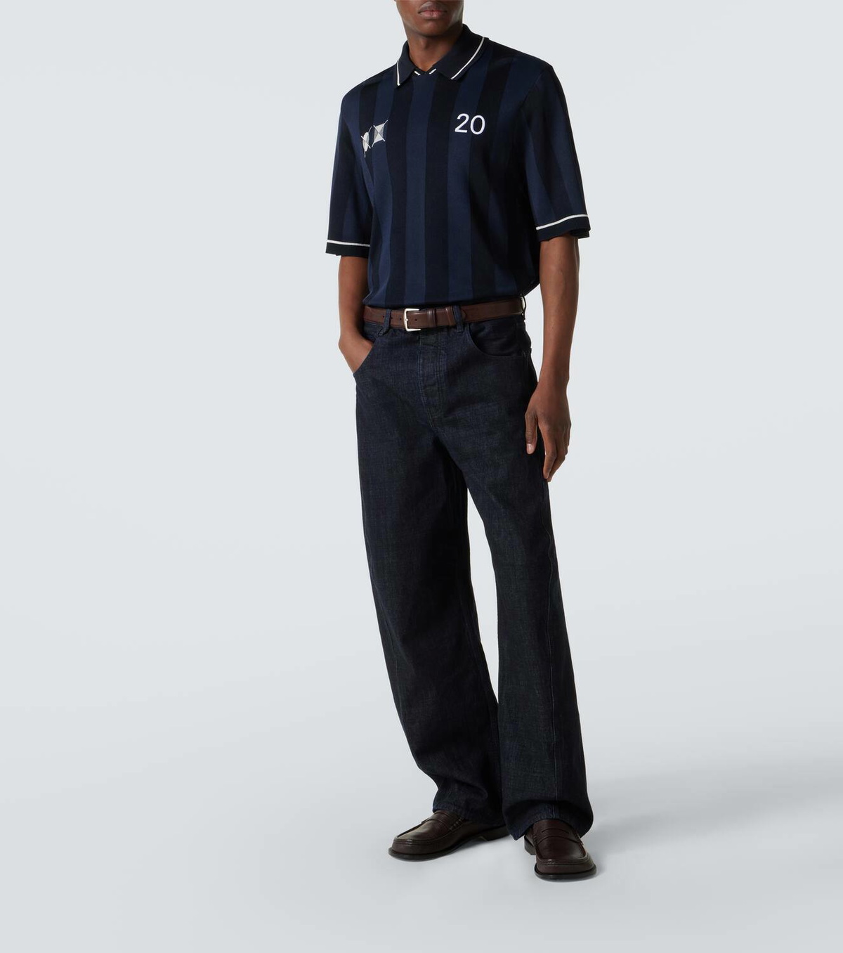 Jacquemus Liga striped jacquard polo shirt Jacquemus