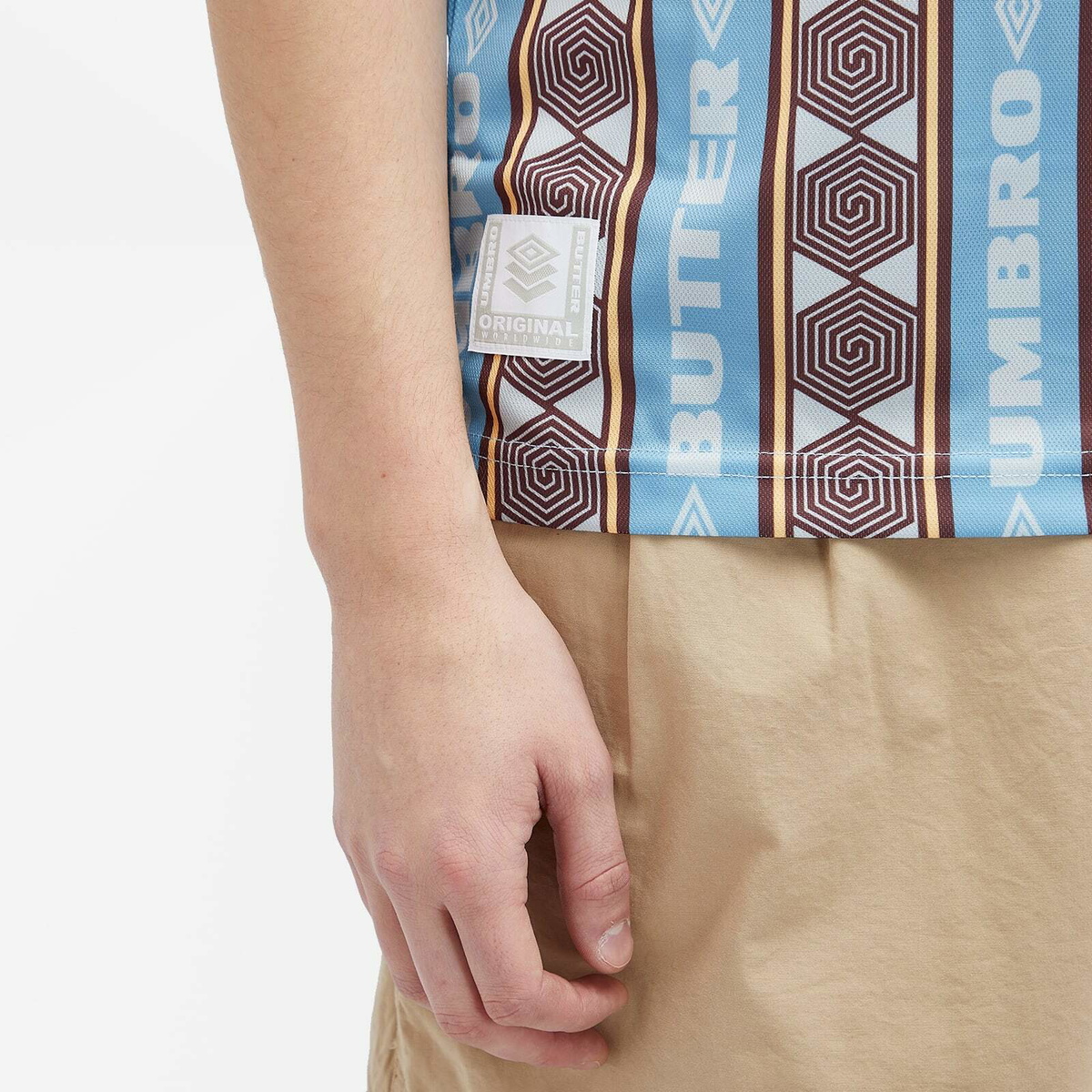 Butter Goods Men's x Umbro Vert Jersey in Sky/Brown Butter Goods