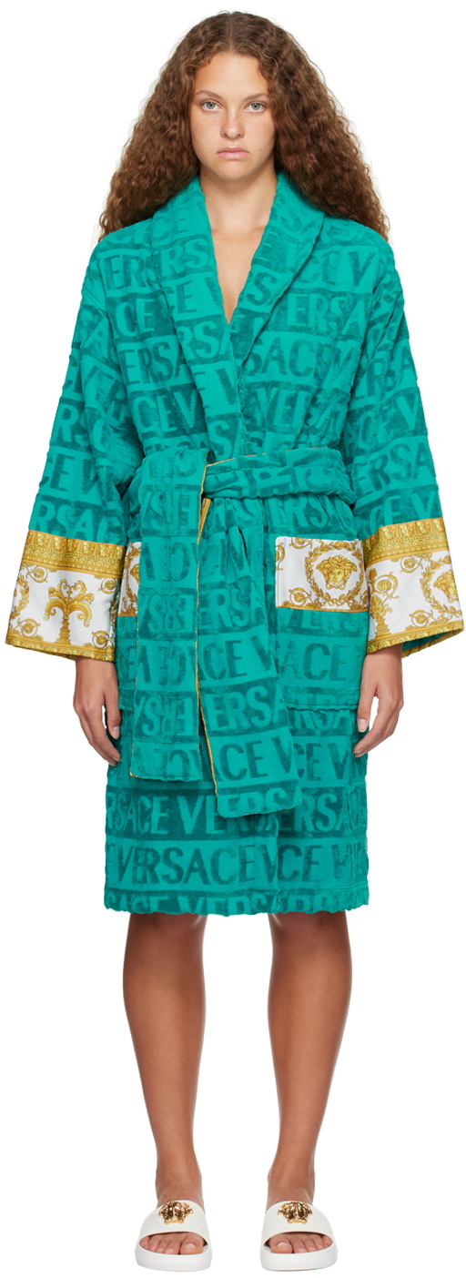 Versace Underwear Blue 'I Heart Baroque' Robe Versace Underwear