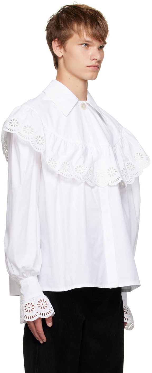 Meryll Rogge White Ruffled Shirt Meryll Rogge