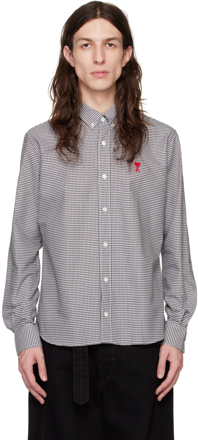 AMI Paris White & Black Ami de Cœur Shirt AMI