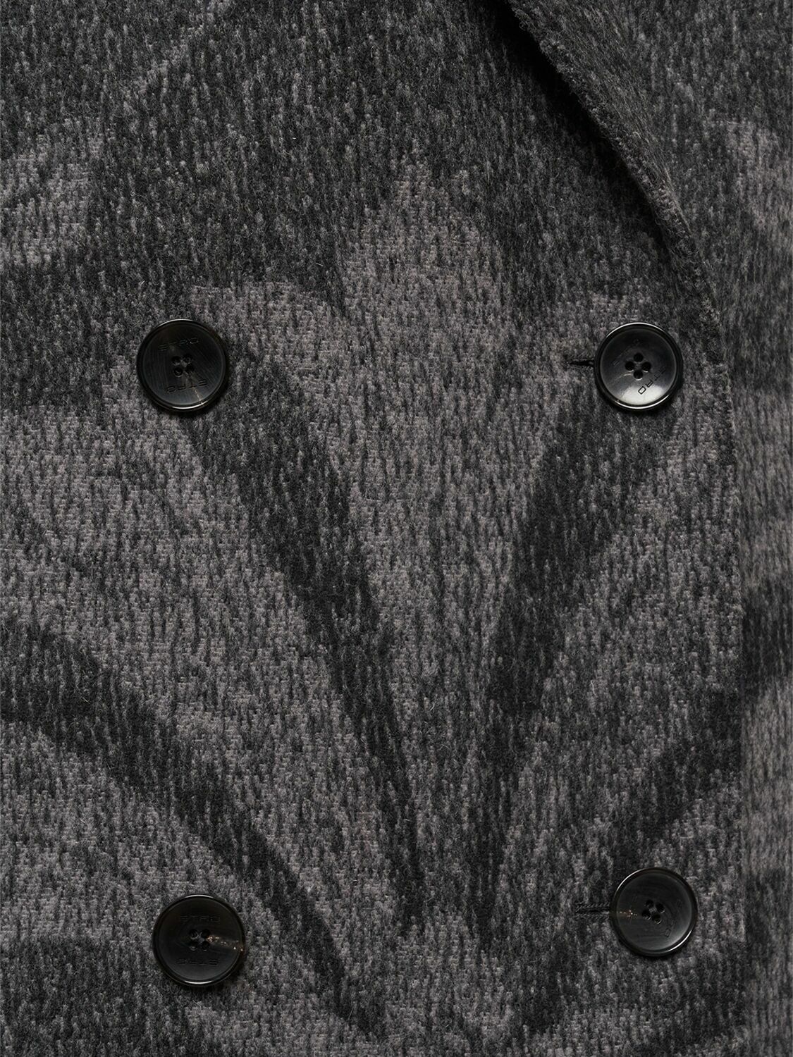 ETRO Double Breasted Wool Long Coat Etro