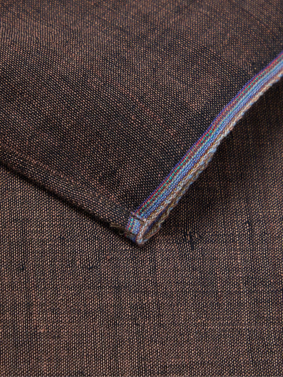 Karu Research - Embroidered Selvedge Cotton Polo Shirt - Brown Karu ...