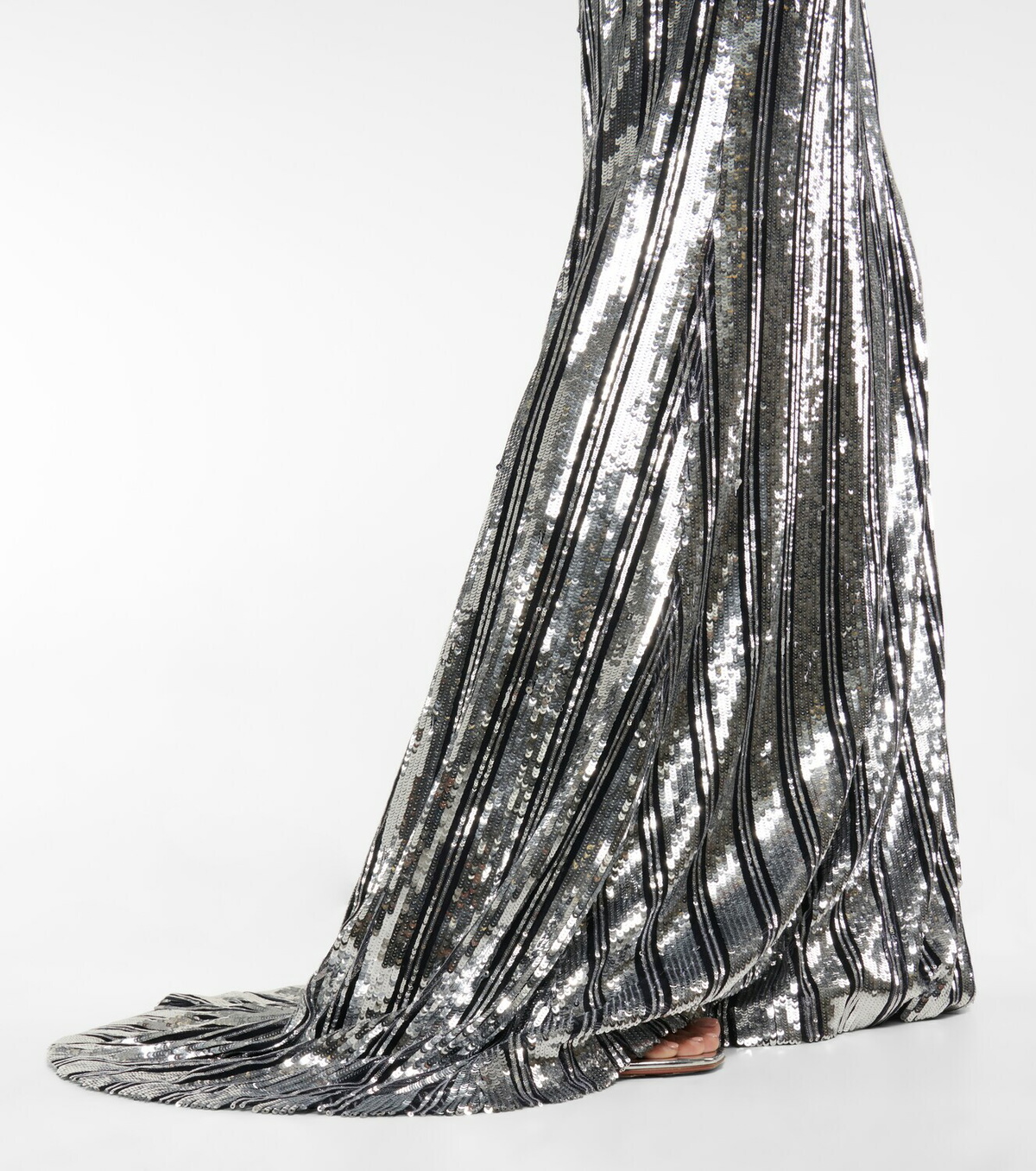 Galvan Kate tulle-paneled sequined gown Galvan