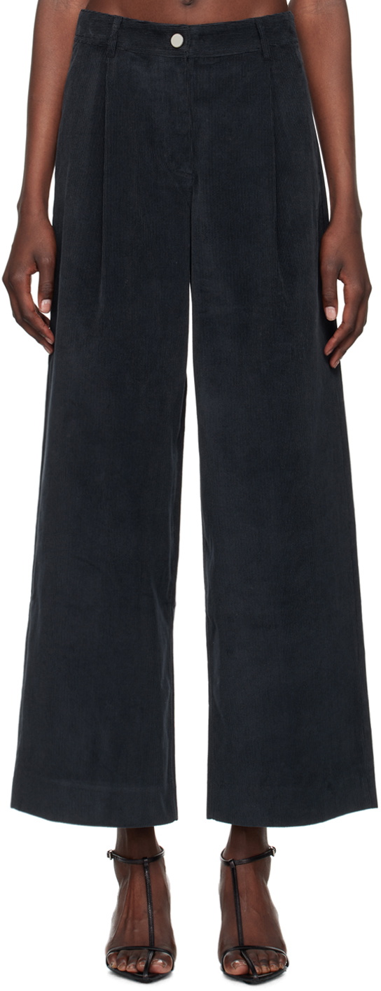 Kijun Navy Cotton Trousers Kijun