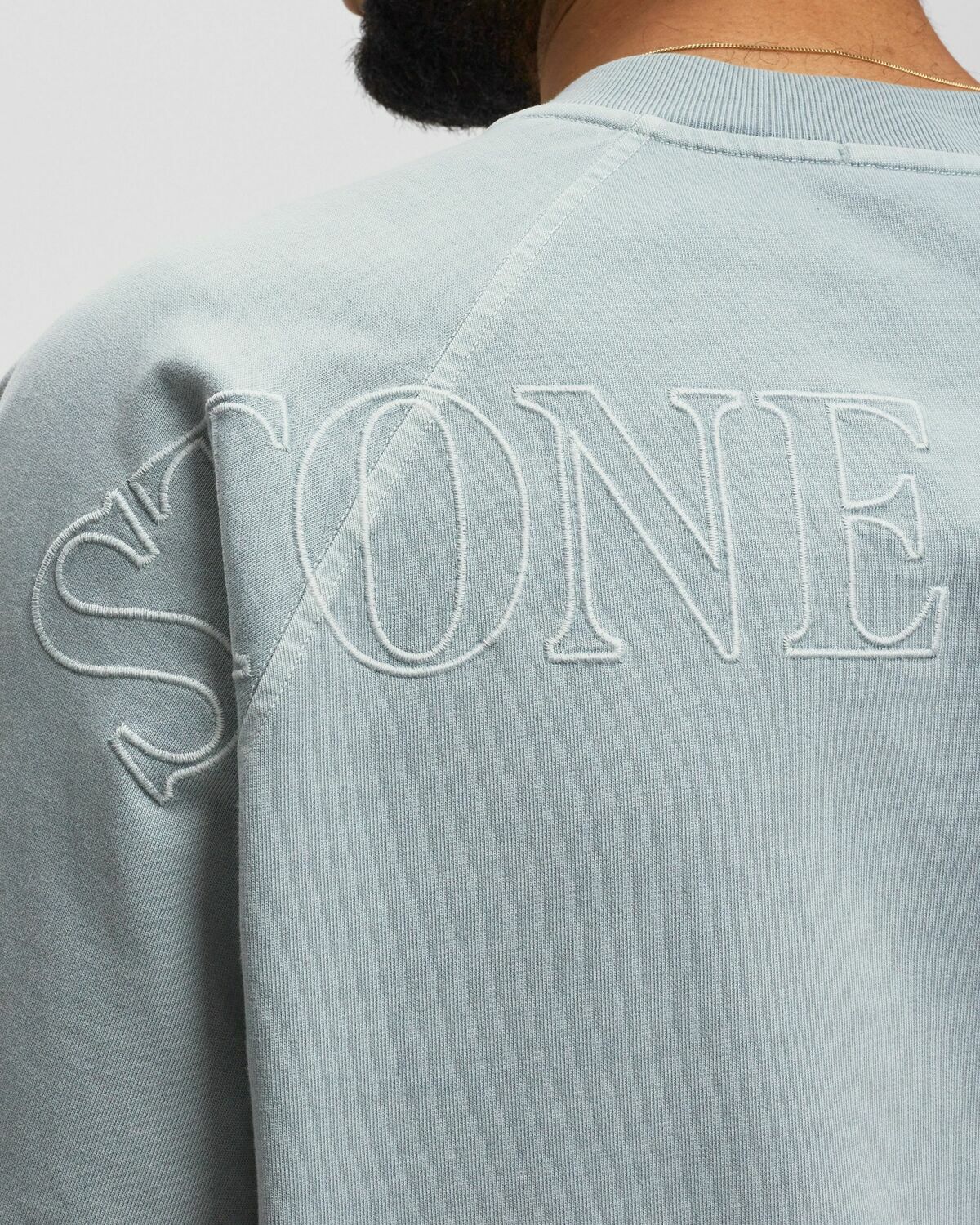 Stone Island Hoodie Heavy Cotton Jersey Blue Sweatshirts Stone Island