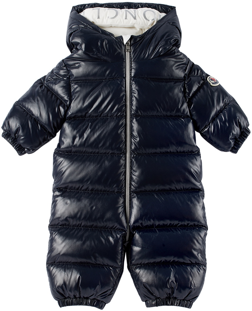 Moncler Enfant Baby Navy Samian Down Snowsuit Moncler Enfant
