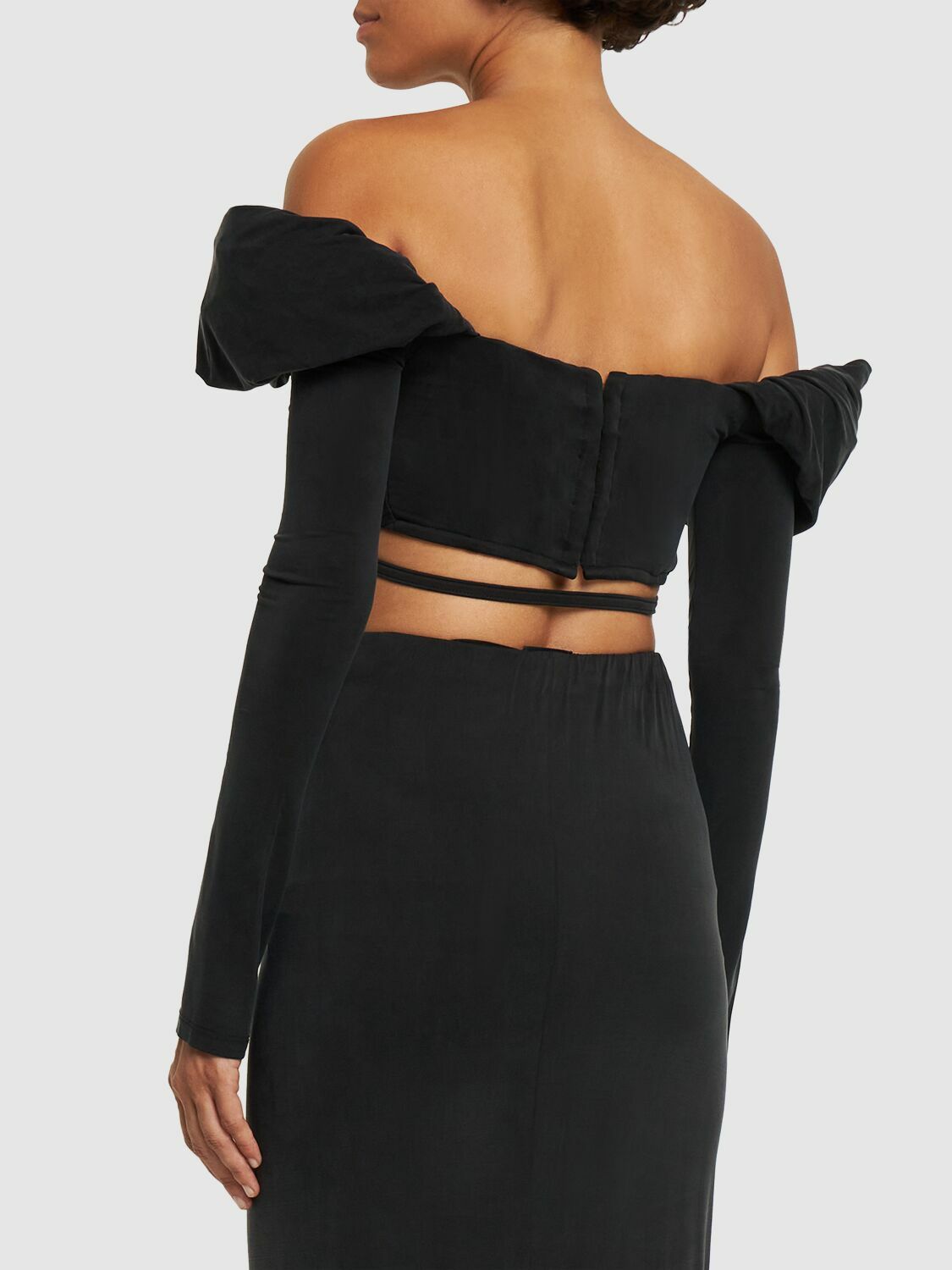 JACQUEMUS - Le Haut Spalla Jersey Crop Top Jacquemus