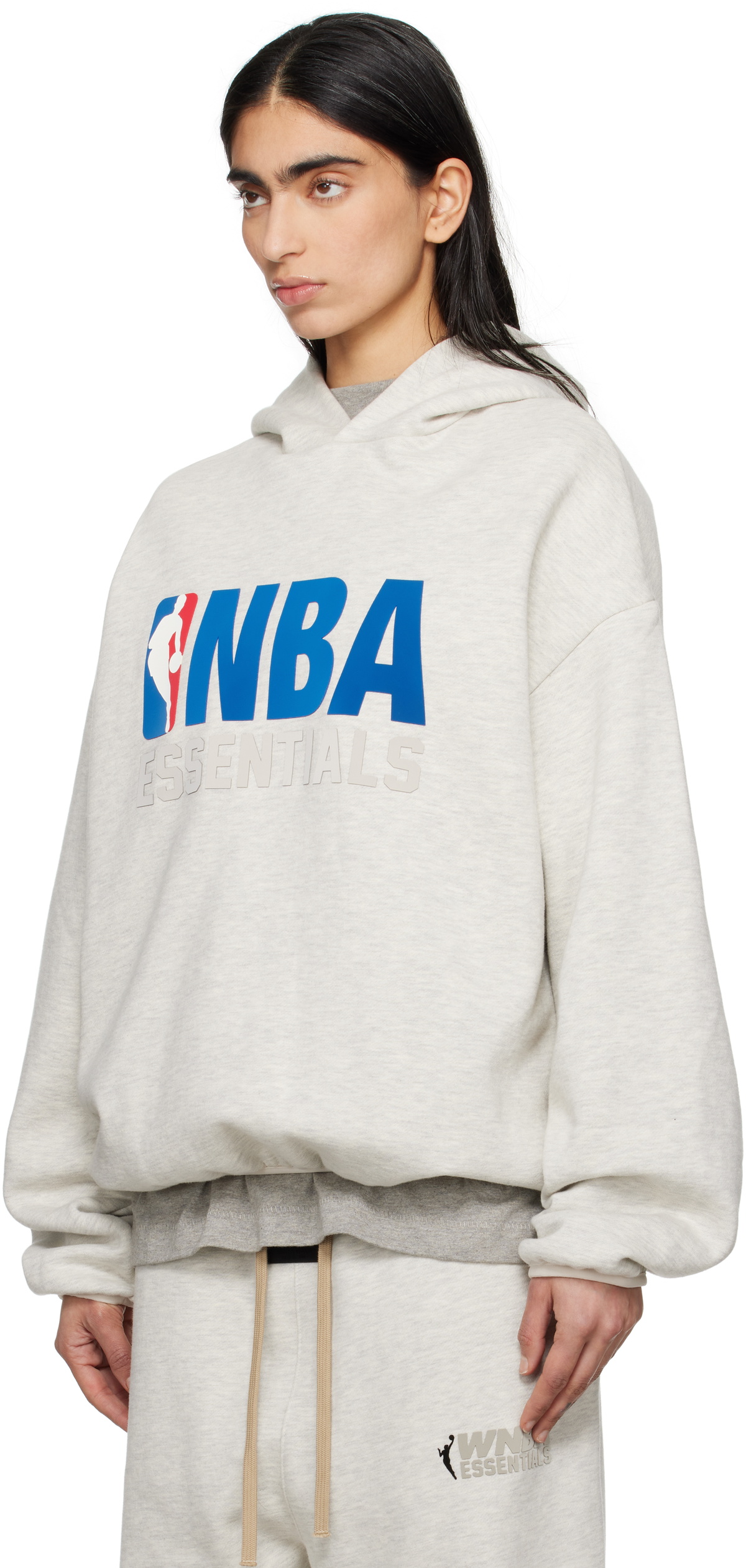 Fear of God ESSENTIALS Gray NBA Pull Over Hoodie Fear Of God Essentials